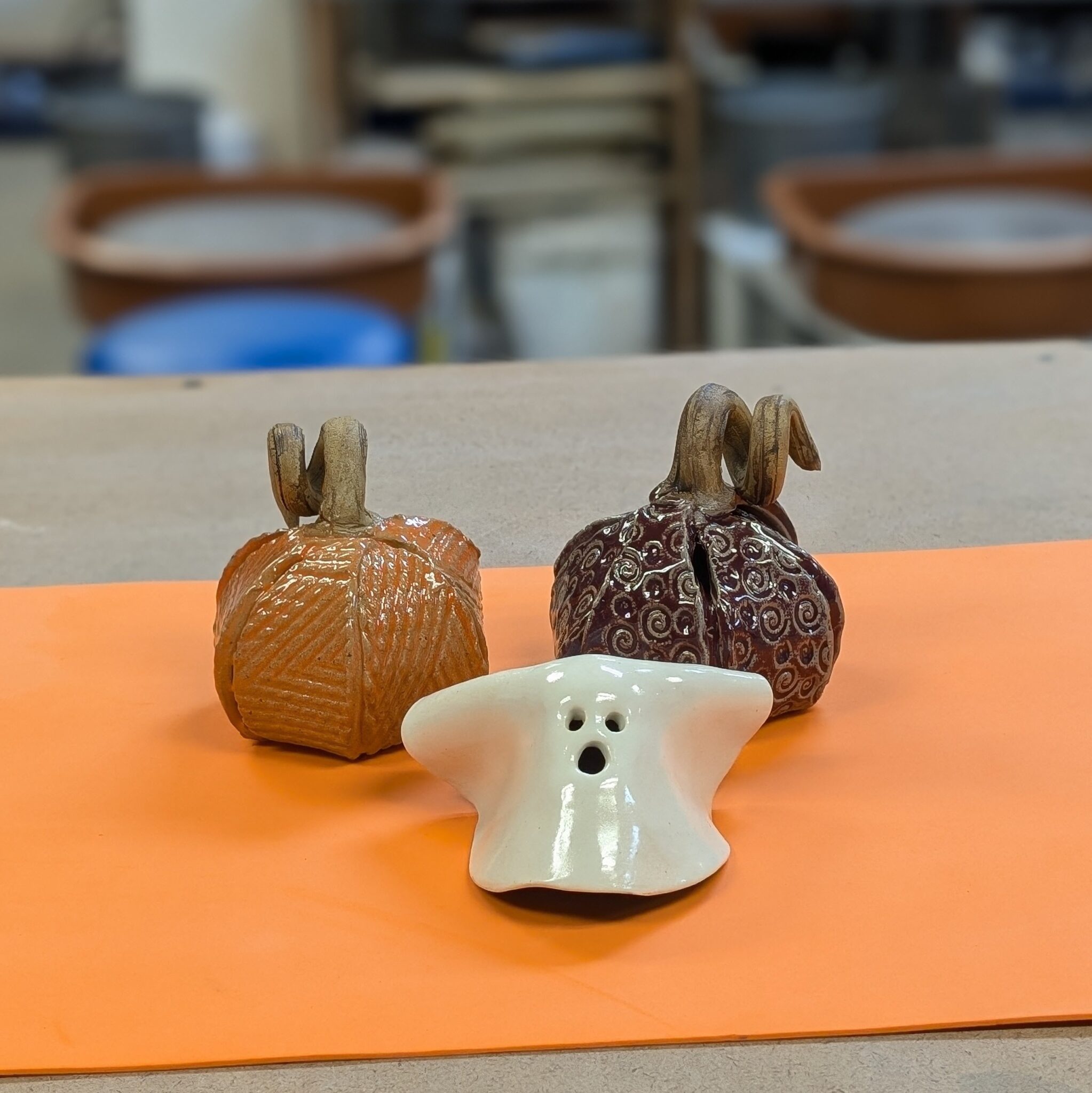 Spooky Ghost and Dumpling Pumpkin - Wheel of Light Studio