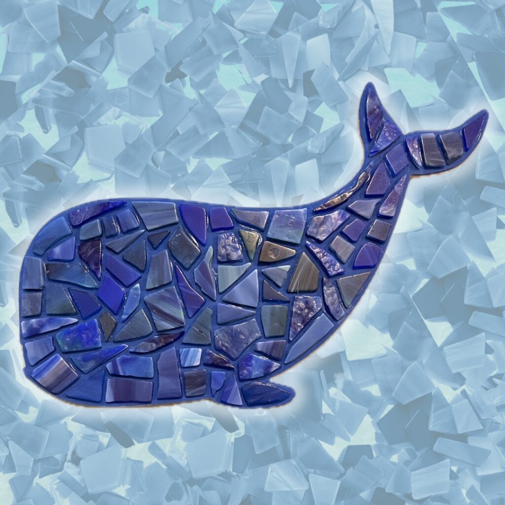 Blue Whale Mosaic Class - Wheel of Light Studio